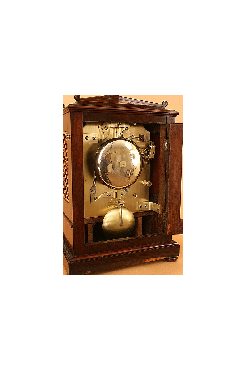 High Quality Rosewood veneered Antique Bracket Clock by Simmons of London