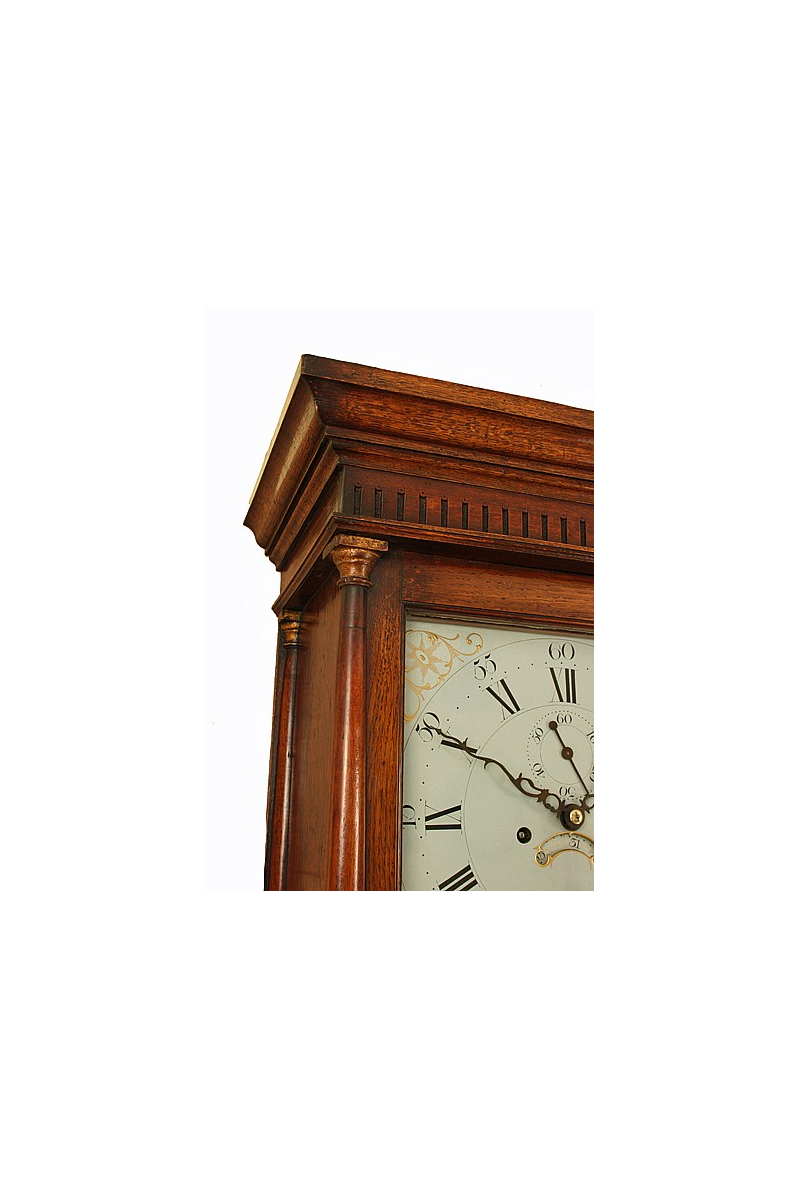 Early Painted Dial Longcase Clock by William Clarke of Cerne Abbas