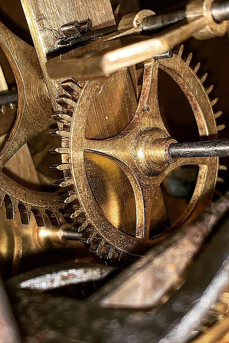 Rare Hook & Spike Wall Clock by Simcock of Daintree