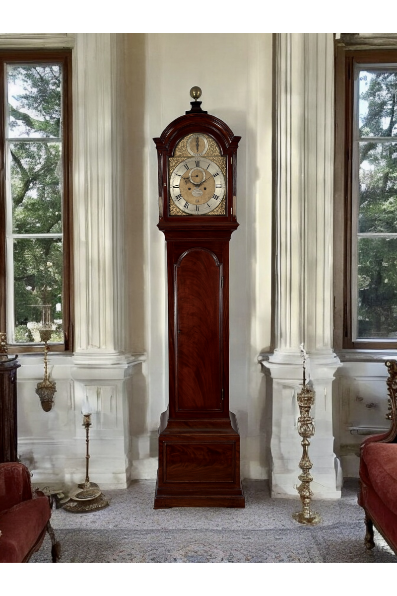 An Elegant longcase clock by James Bullock of London with associations ...